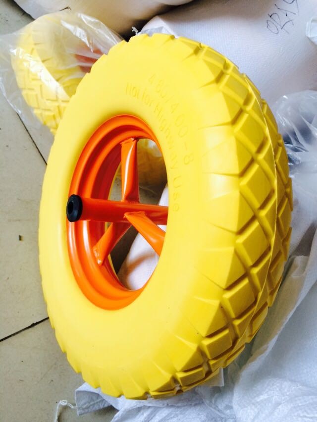 350-500mm Polyurethane Foam Wheels With Diamond Large Block Chevron Pattern